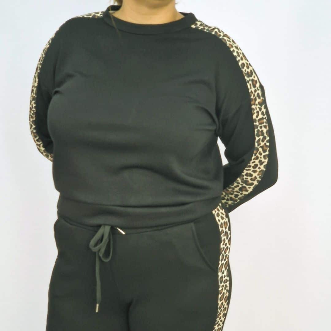 Leopard-Trim Lounge Set – Geotoky