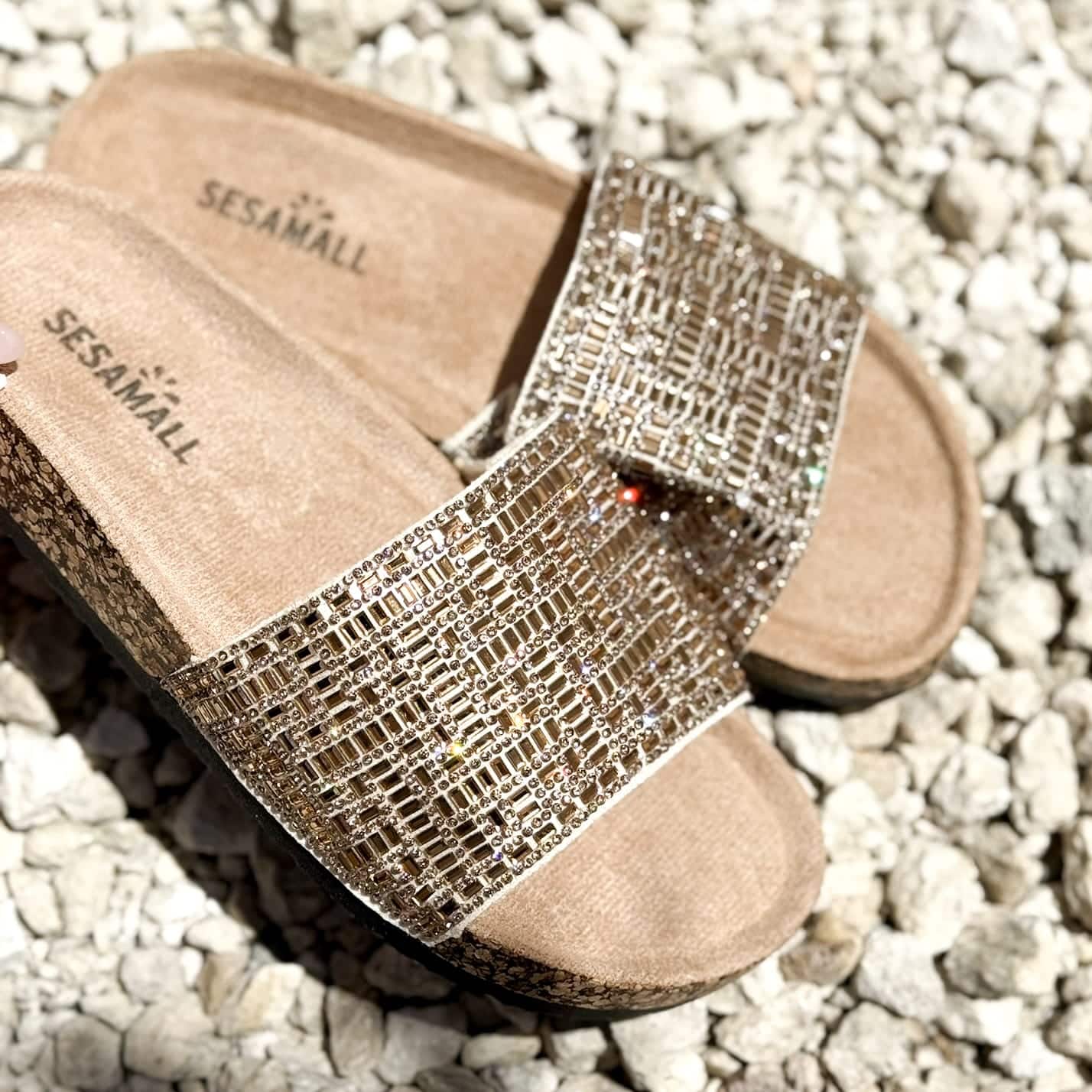 Crystal Luxe Comfort Slides – Geotoky