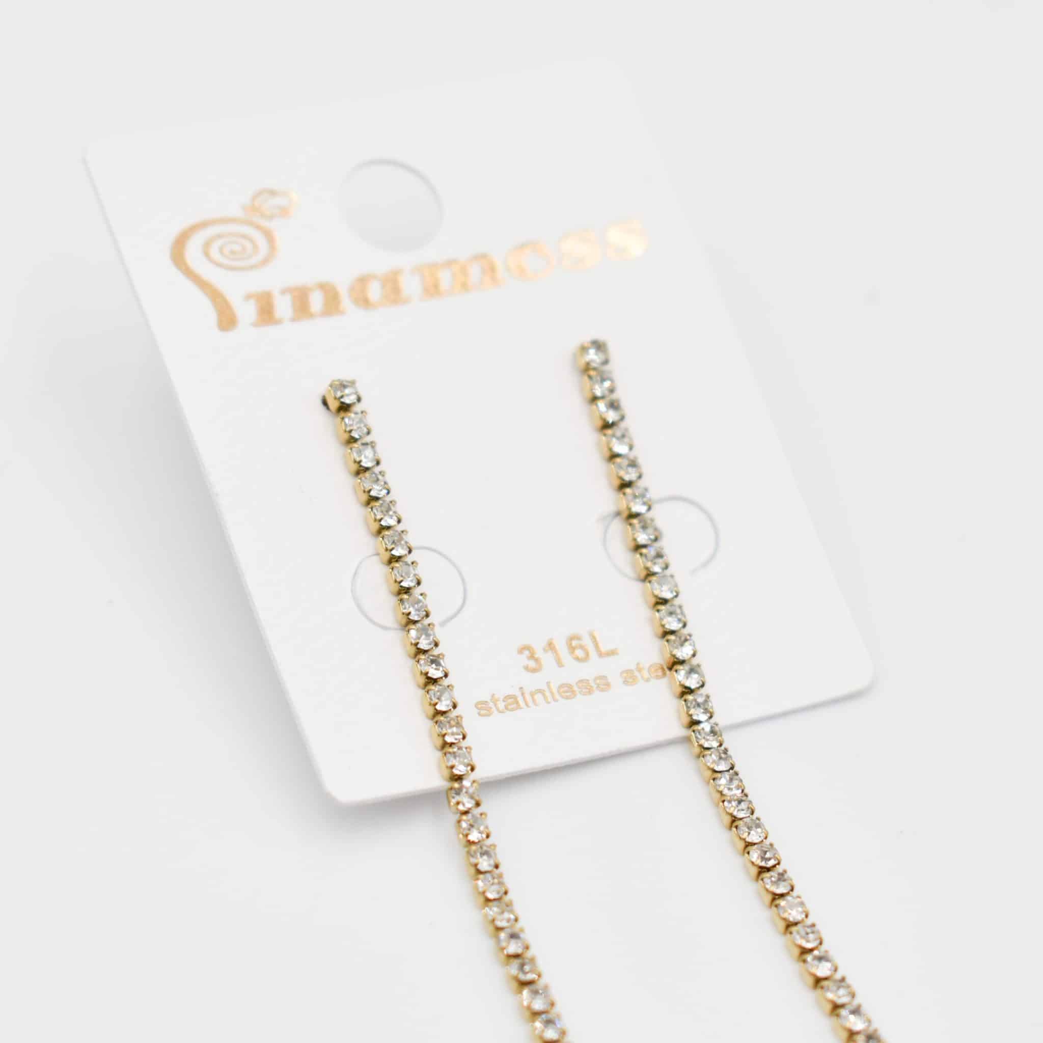 Crystal Luxe Long Drop Earrings – Geotoky